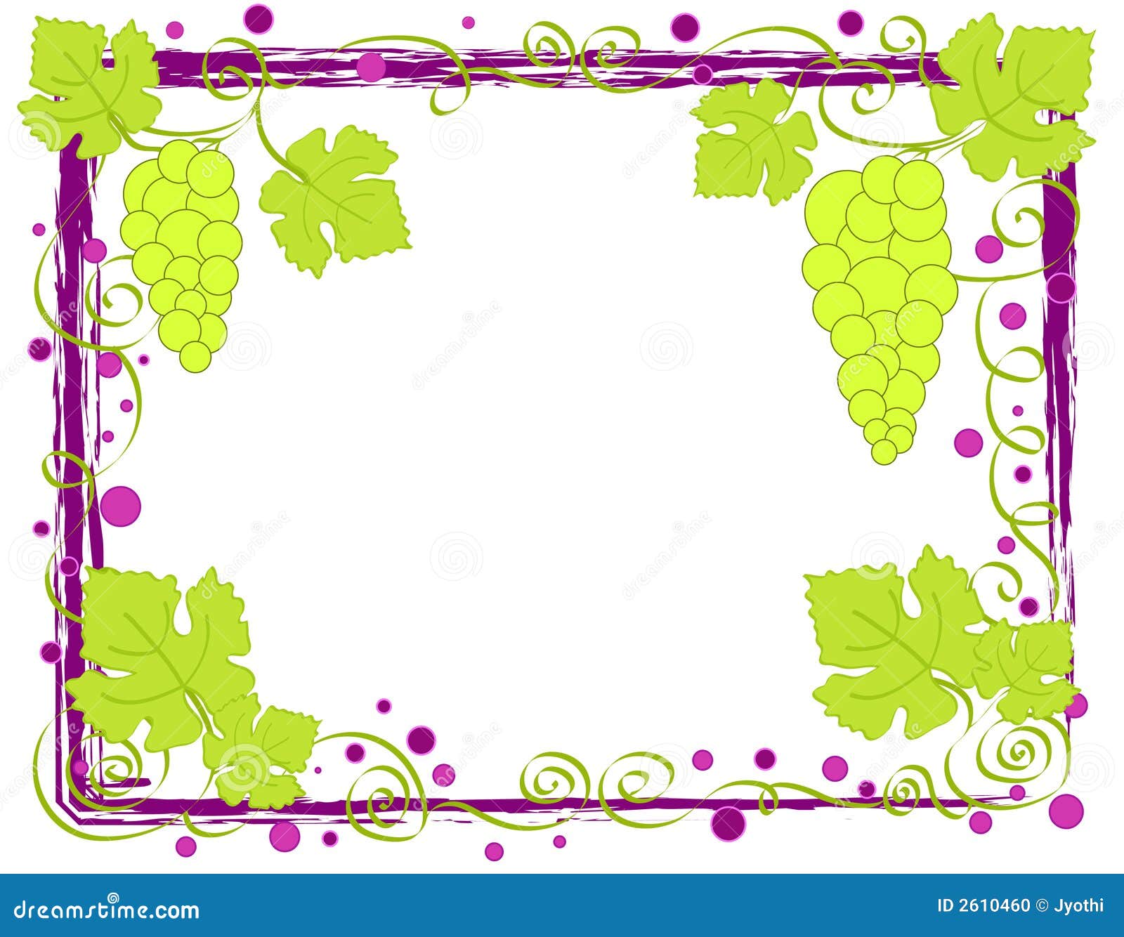 Grapes frame stock illustration. Illustration of green - 2610460