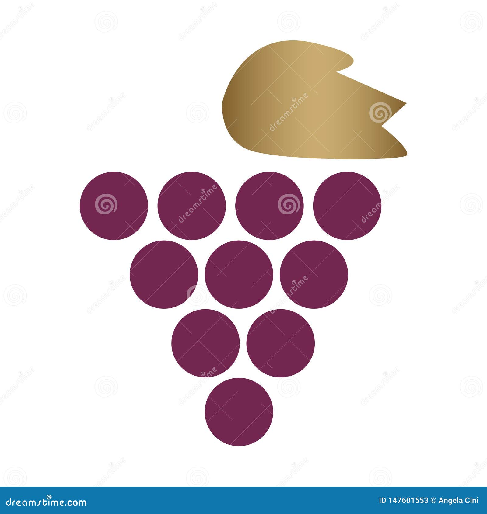 Grapes or Grape Icon Illustration Stock Vector - Illustration of plant ...