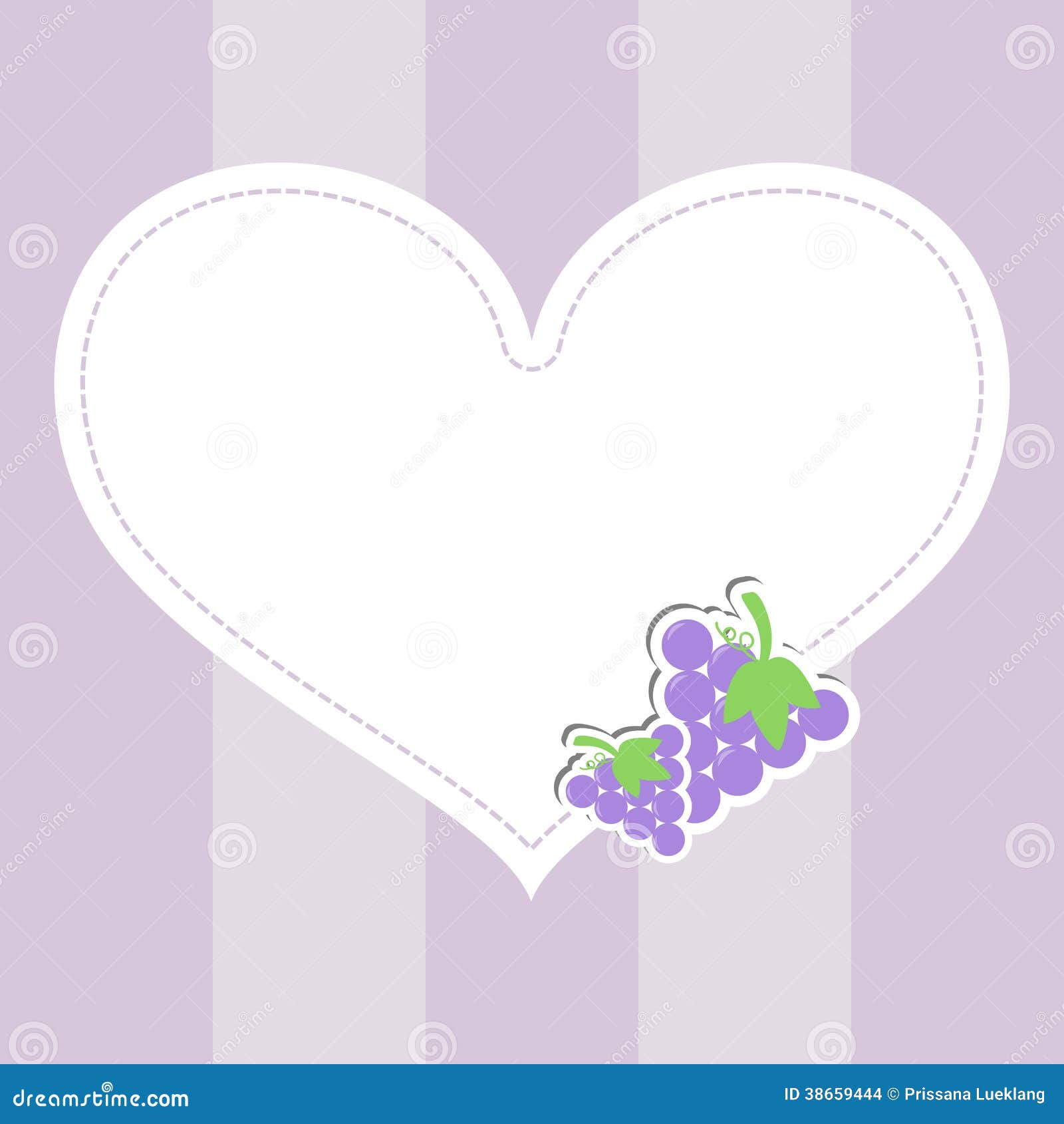 Grapes Heart Message Board stock illustration. Illustration of sweet ...