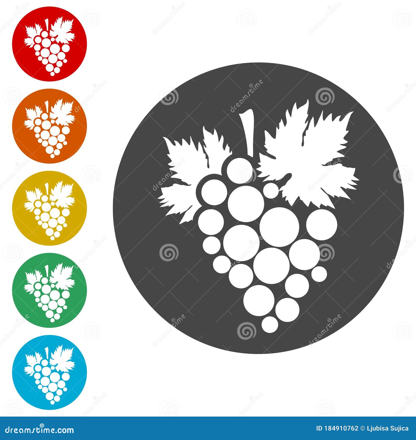 Grapes Icon, Grape logo stock vector. Illustration of logo - 184910762