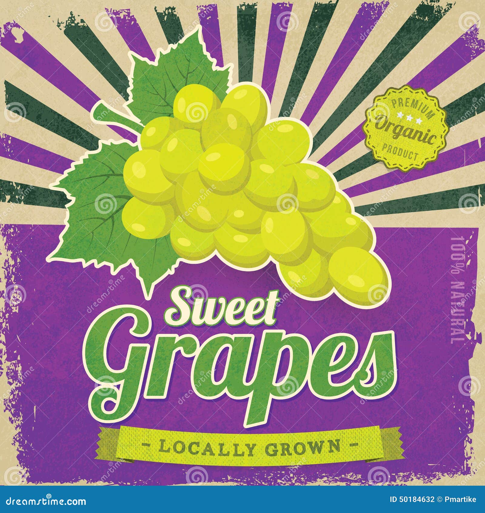 Grapes label poster stock vector. Illustration of label - 50184632