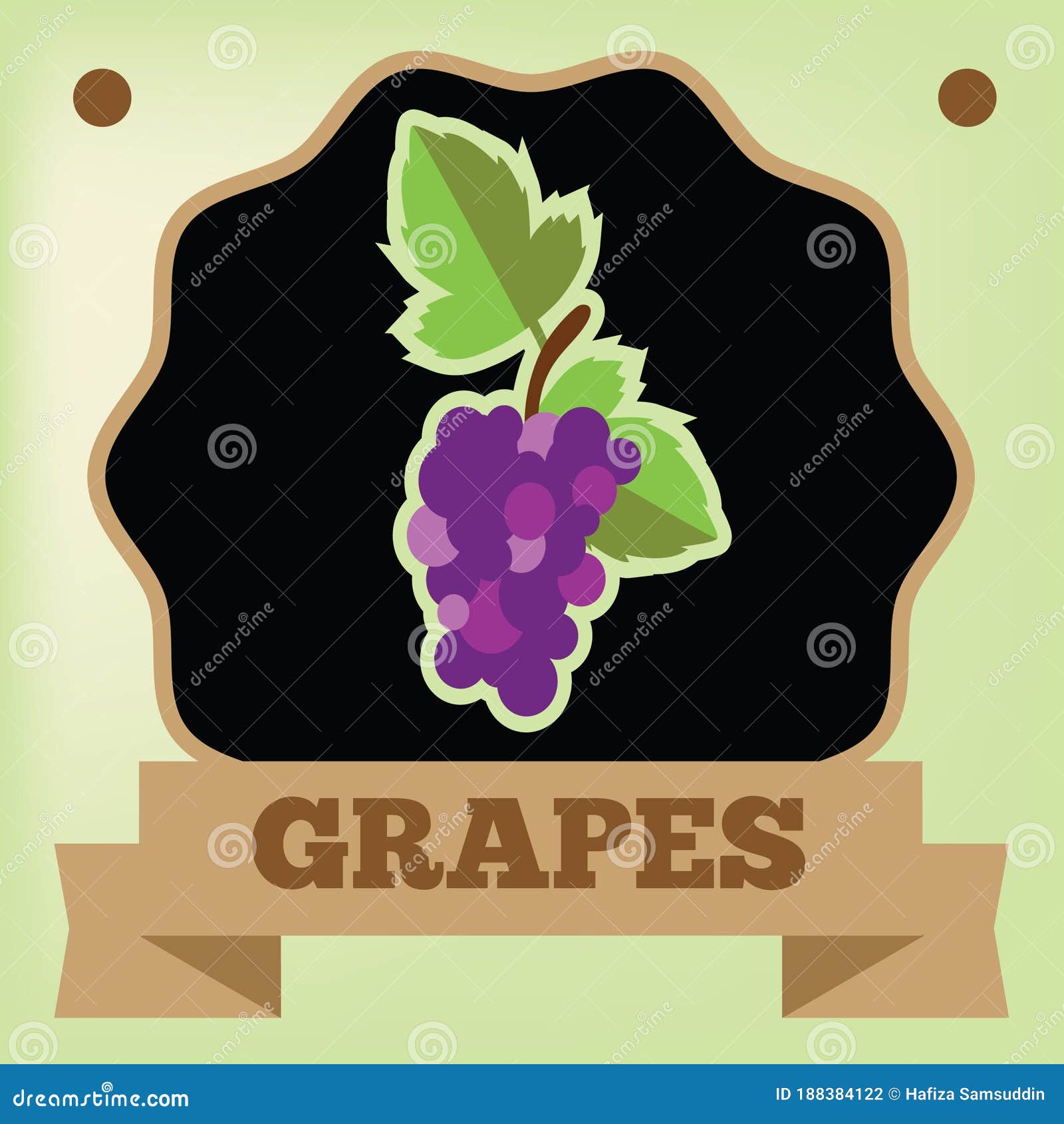 Grapes Label. Vector Illustration Decorative Design Stock Vector ...