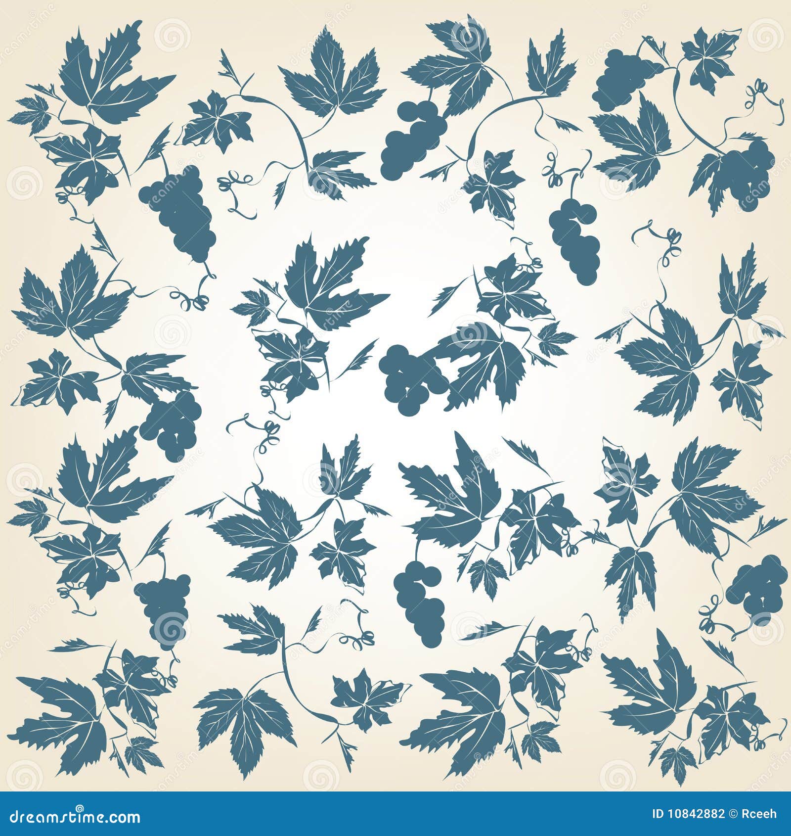 Grapes and Leaves Background Stock Vector - Illustration of wine ...