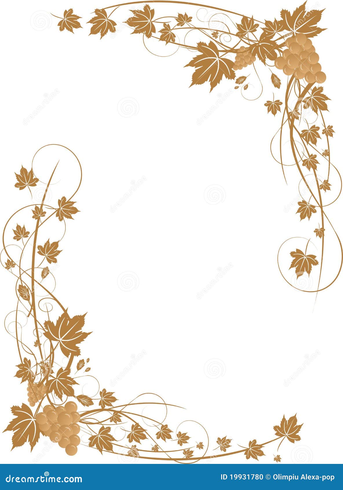 Grapes and leaves frame stock vector. Illustration of wine - 19931780