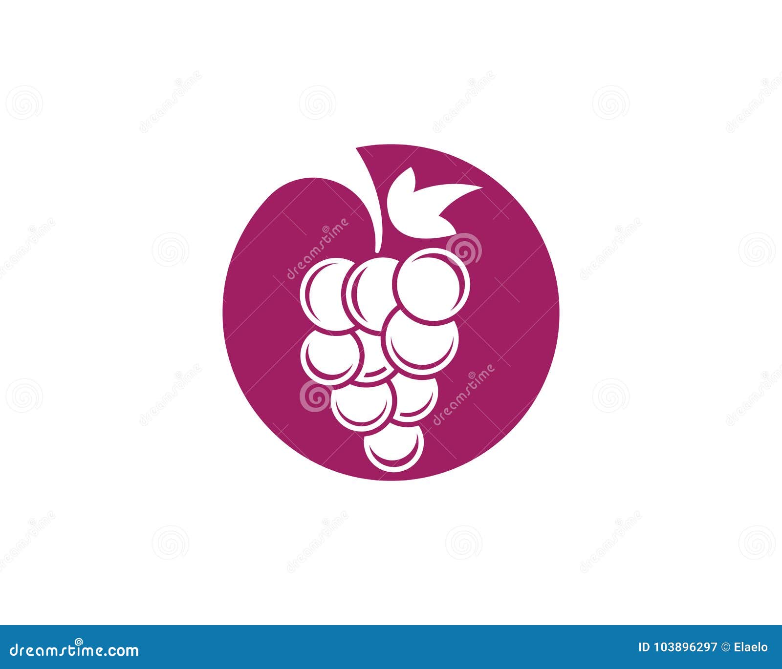 Grapes Logo Template Vector Icon Stock Vector - Illustration of table ...