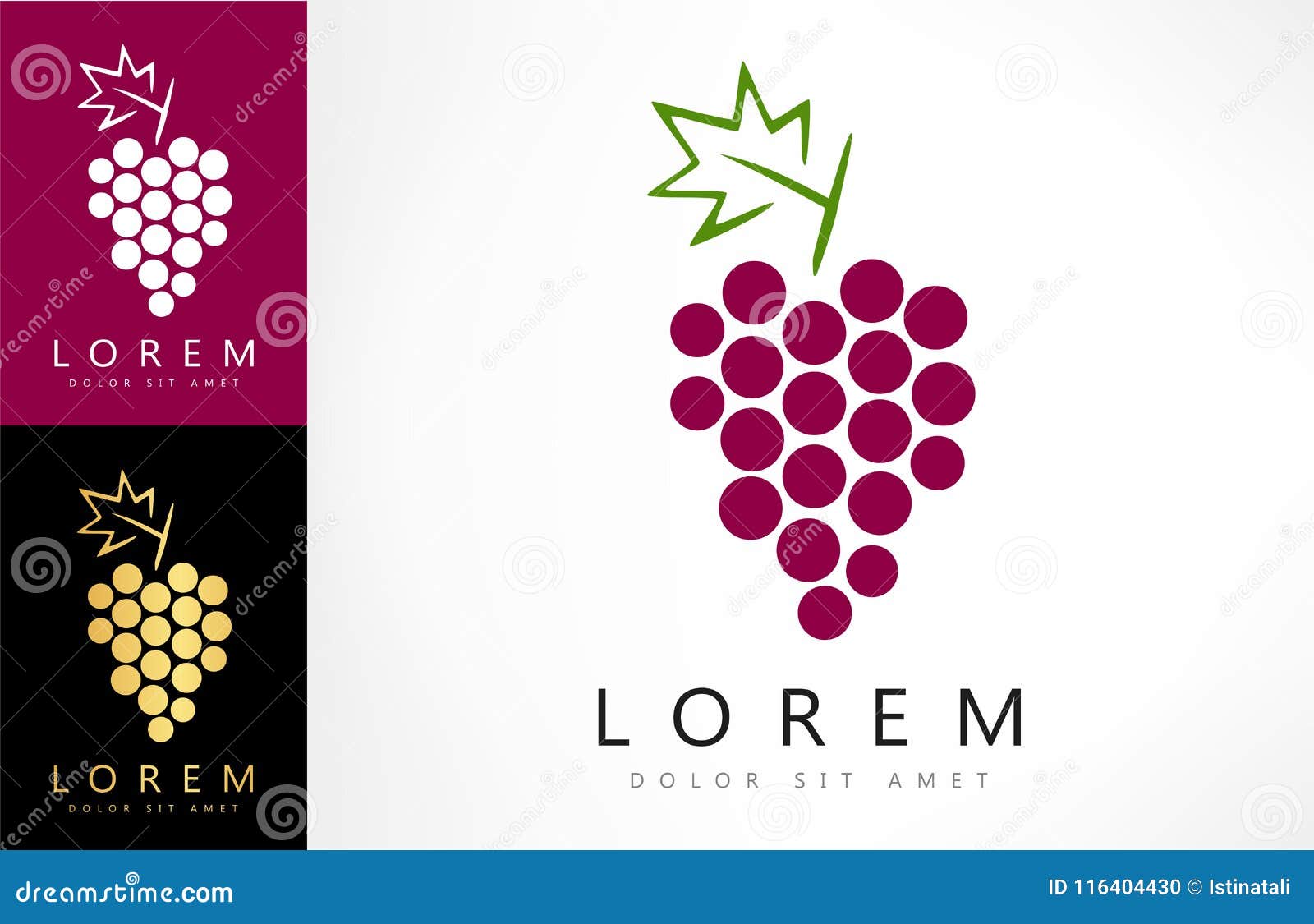 Grapes logo vector stock vector. Illustration of vineyard - 116404430