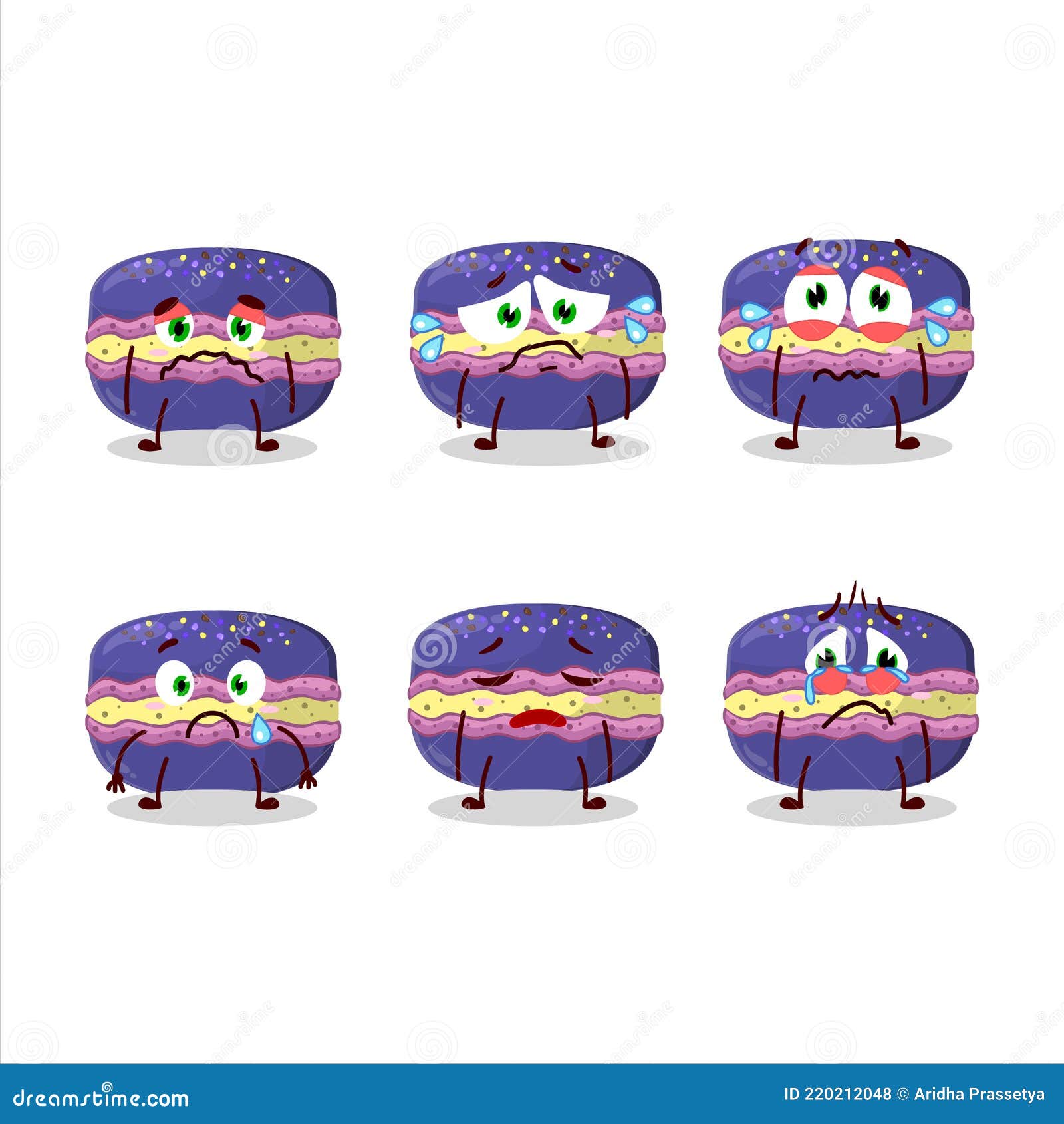 Crying Grapes Cartoon Character Emote Vector Illustration ...