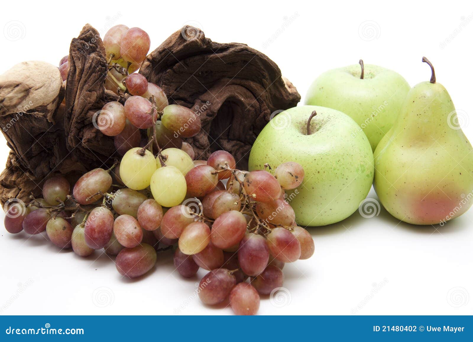 Grapes with pear and apple stock photo. Image of vitamins - 21480402