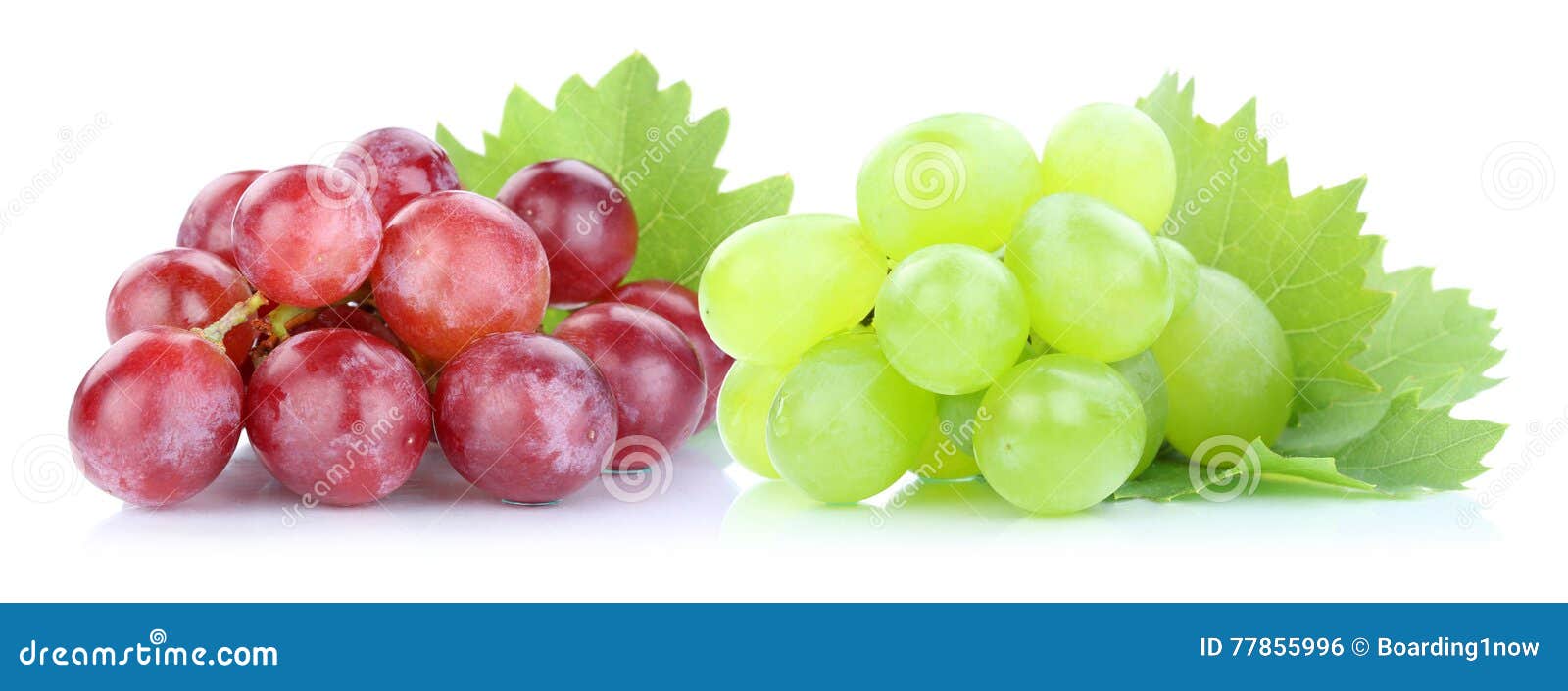 Grapes Red Green Fresh Fruits Fruit Stock Photo - Image of food, leaves ...
