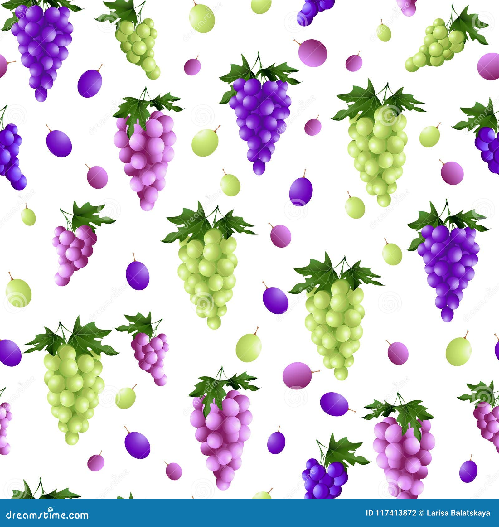 Grapes. Seamless pattern stock vector. Illustration of grape - 117413872