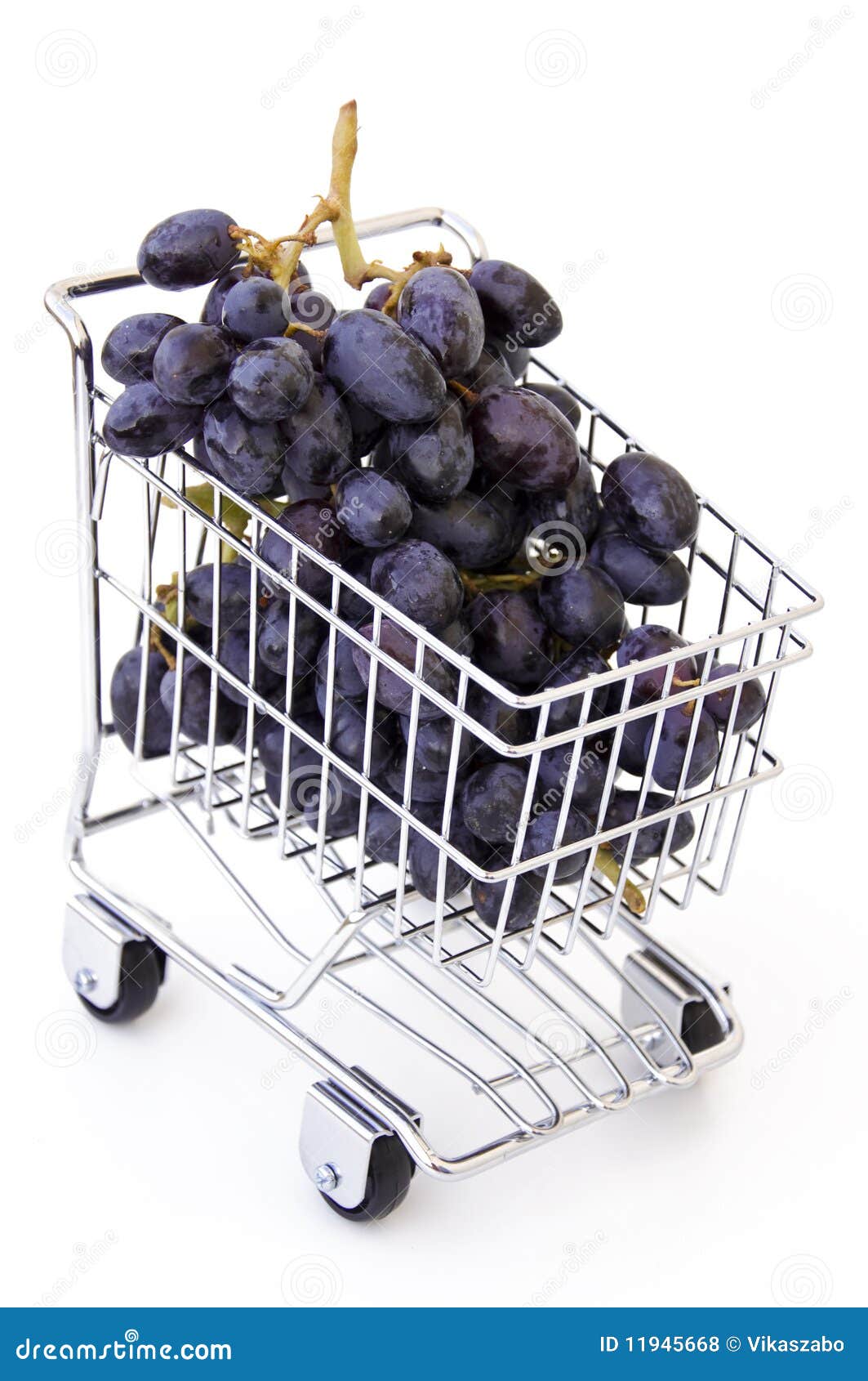 Grapes in shopping cart stock photo. Image of business - 11945668