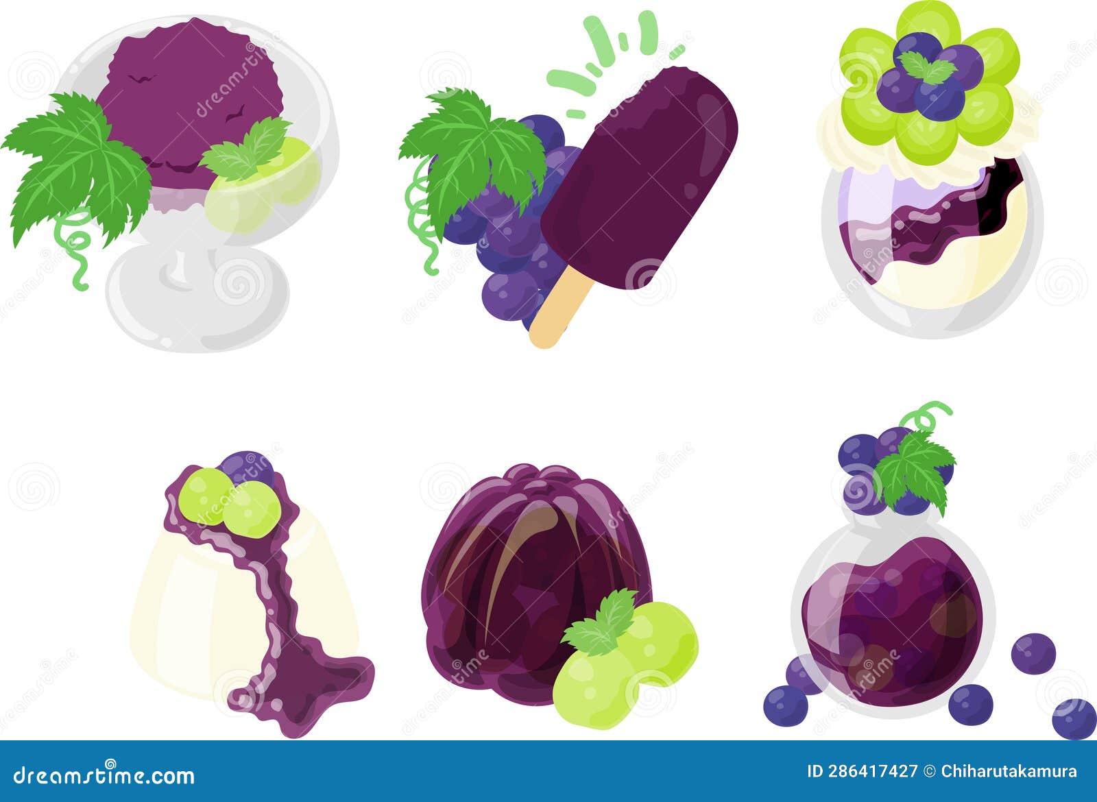 Sweet Icon Designs of Grape Sweets Stock Vector - Illustration of ...