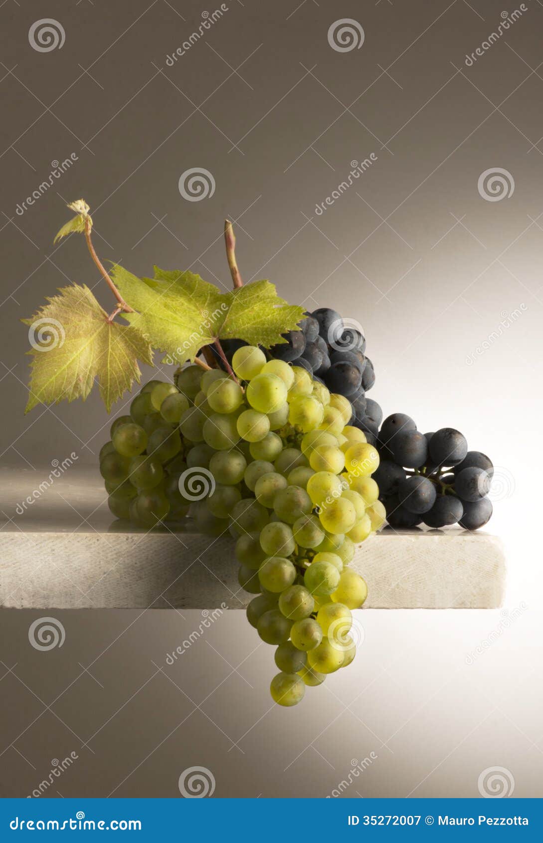 Grapes on the table stock image. Image of leaves, harvest - 35272007