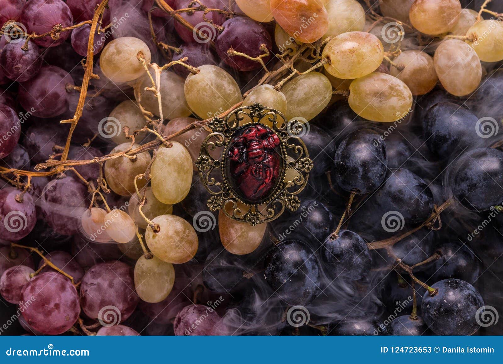 Red Seedless Grapes Texture in Market for Nature Background. Stock ...