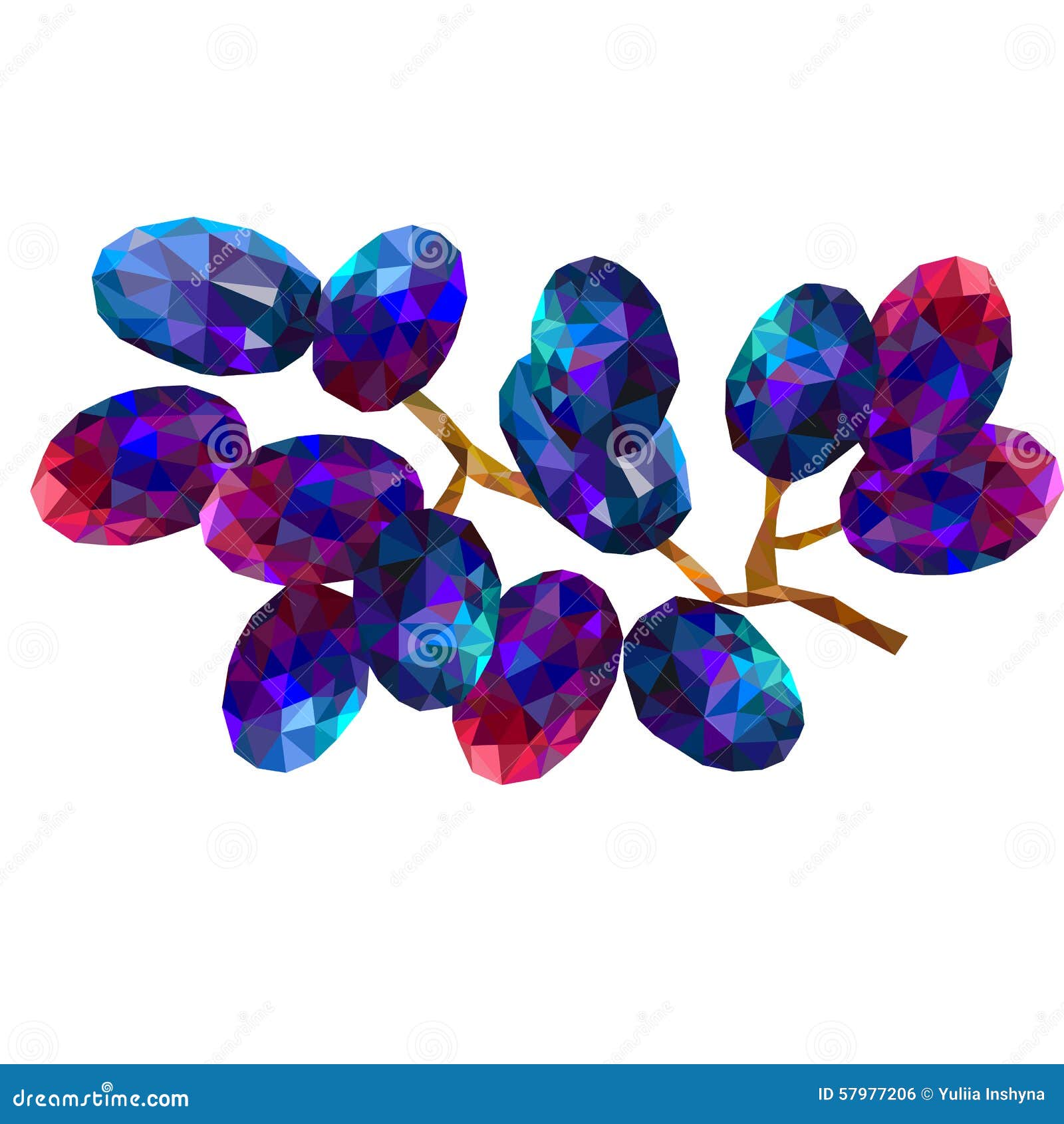 Grapes triangles stock vector. Illustration of fruit - 57977206