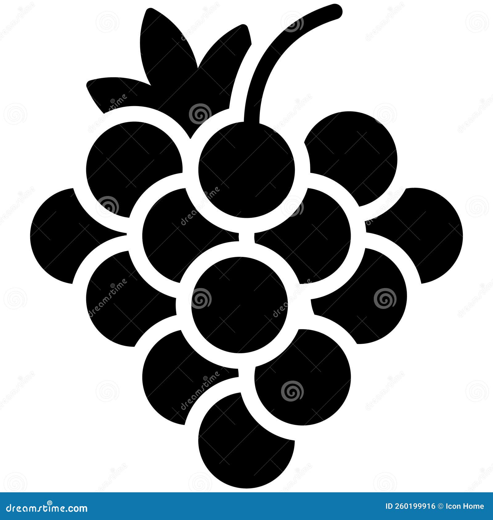 Grapes Vector Glyph Icon. Modern Glyph Symbols. Collection of ...