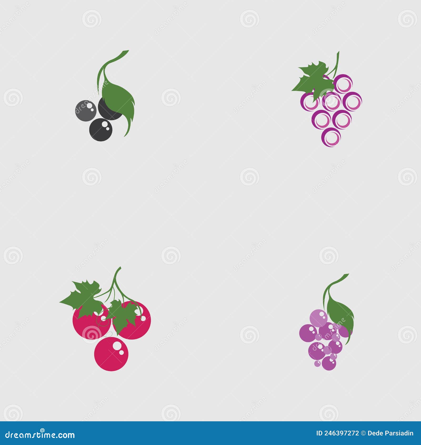 Grapes Vector Icon Illustration Design Stock Vector - Illustration of ...
