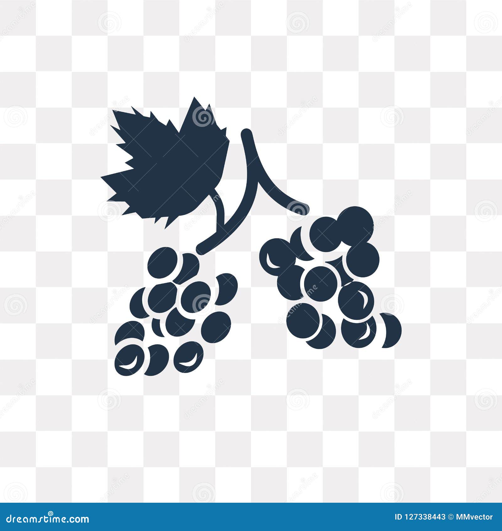 Grapes Vector Icon Isolated on Transparent Background, Grapes T Stock ...