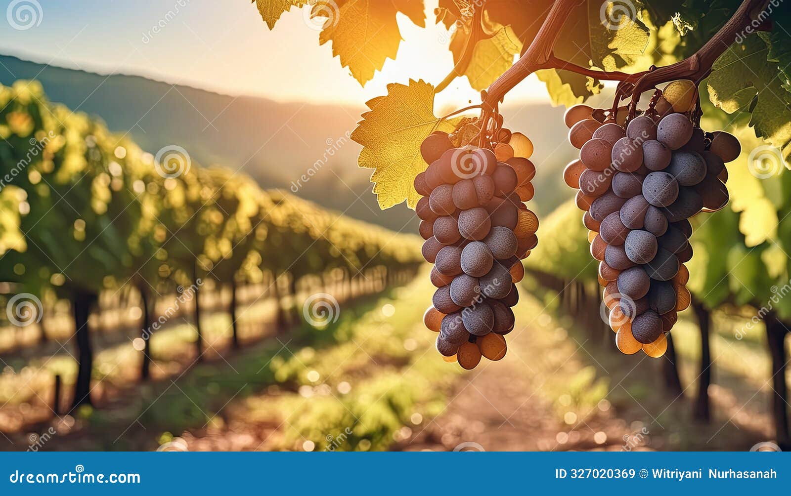 Rows Of Vineyards. Templates Of Wine Banner. Brochures, Posters ...