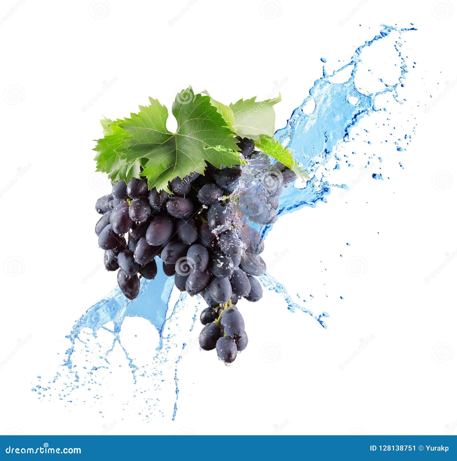 Grapes in Water Splash on a Whitebackground Stock Image - Image of ...