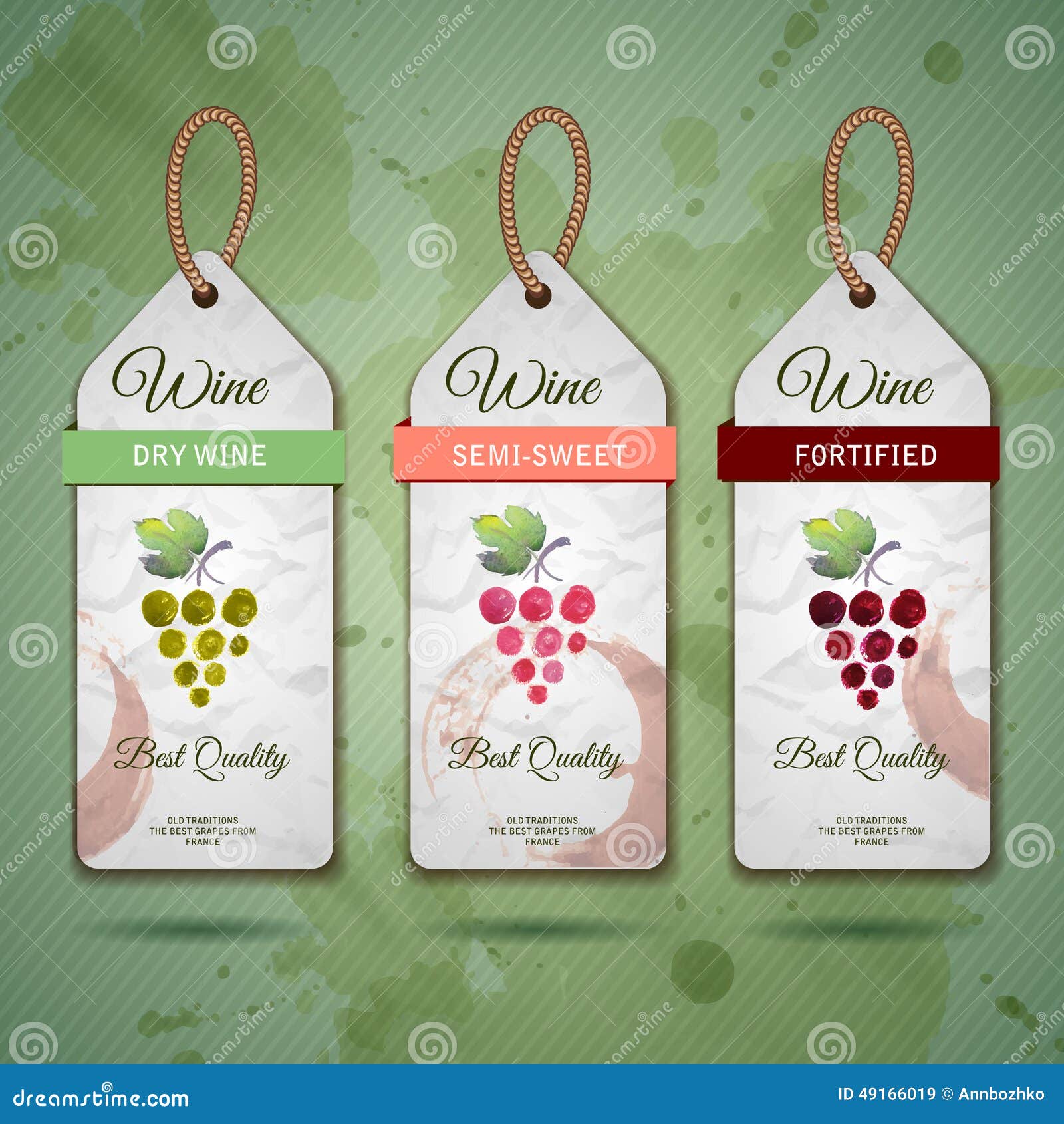 Grapes or Wine Concept Design. Set of Stickers Stock Vector ...