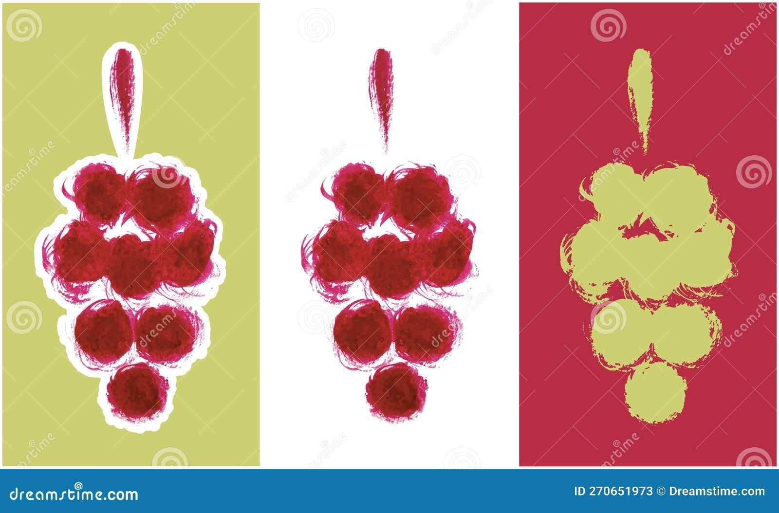 Grapes Wine - Graphic Isolated Vector Colors Illustration Stock Vector ...