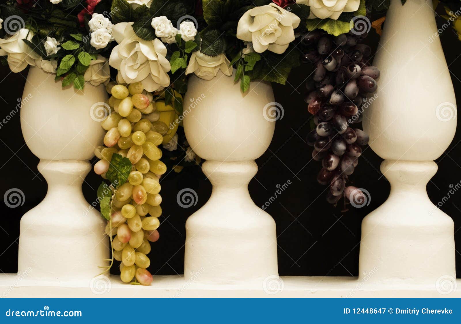 The Grapevine Hangs Down from a Handrail Stock Image - Image of style ...