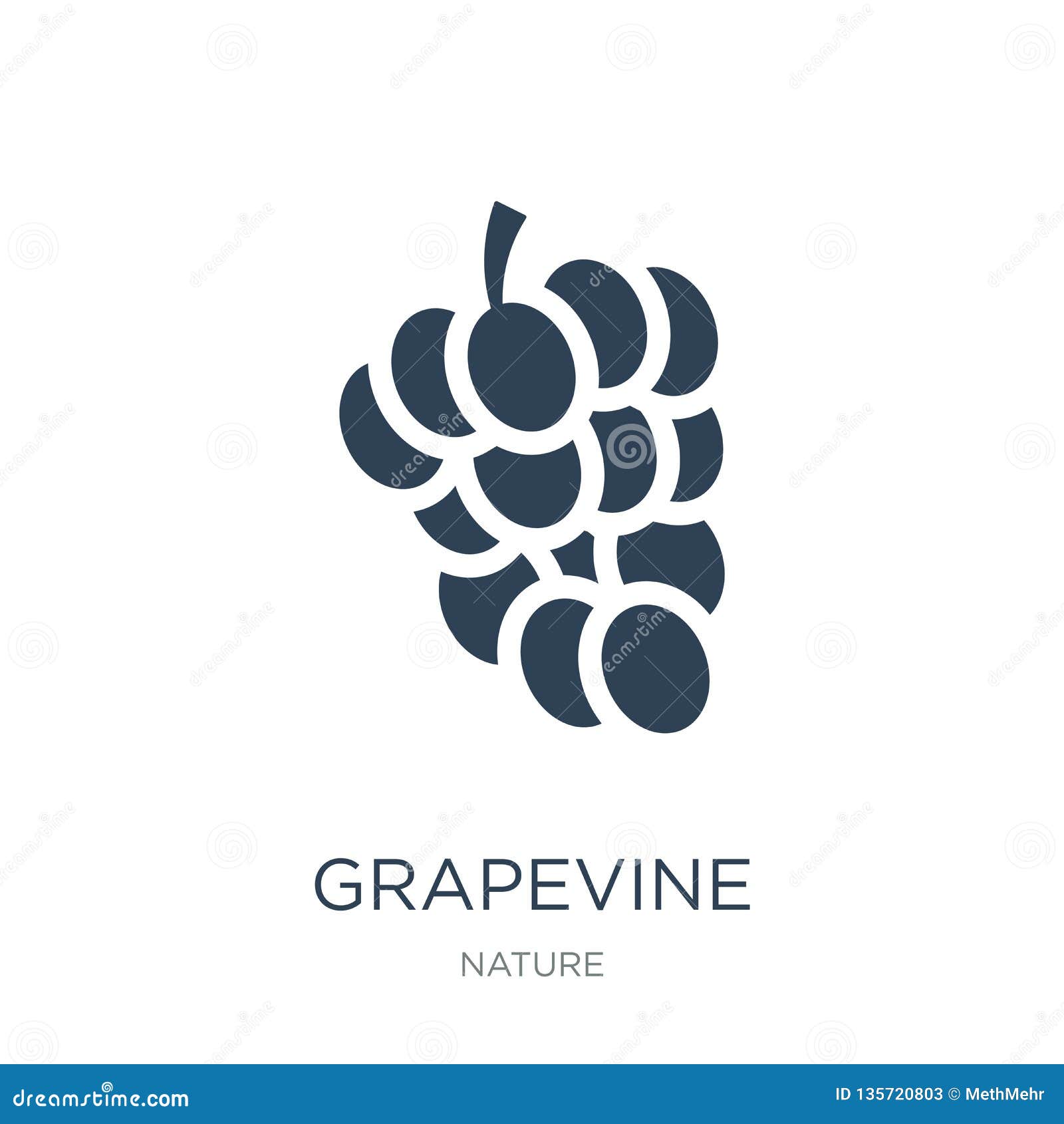Grapevine Icon in Trendy Design Style. Grapevine Icon Isolated on White ...