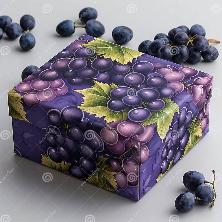 Grapevine Patterned Storage Box with Brass Clasp Stock Photo - Image of ...