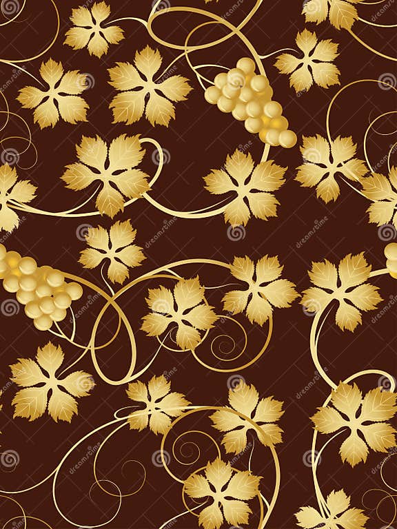 Grapevine seamless pattern stock vector. Illustration of wallpaper ...