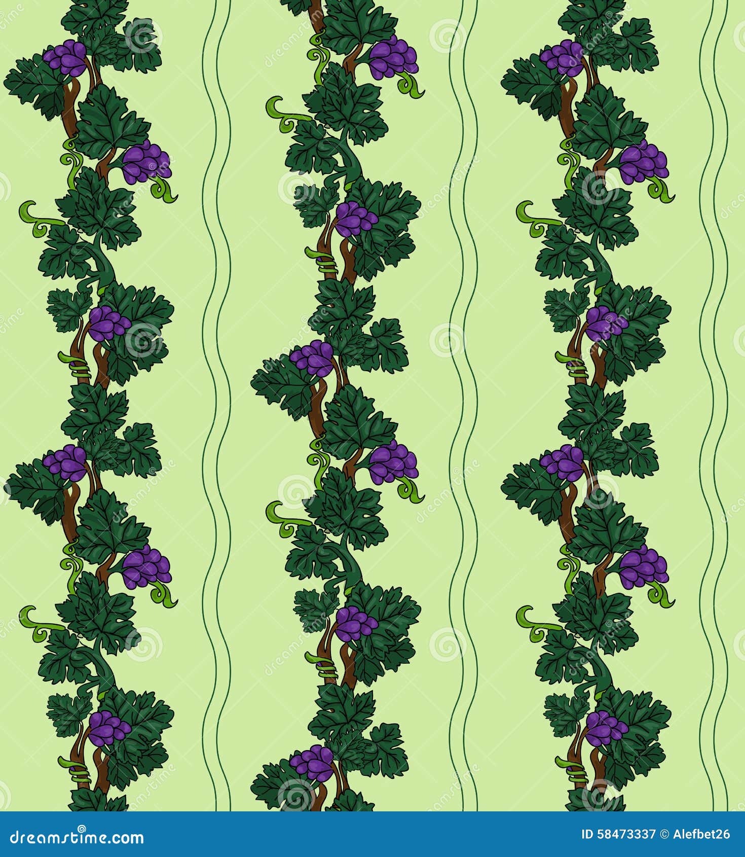 Grapevine seamless pattern stock vector. Illustration of grapevine ...
