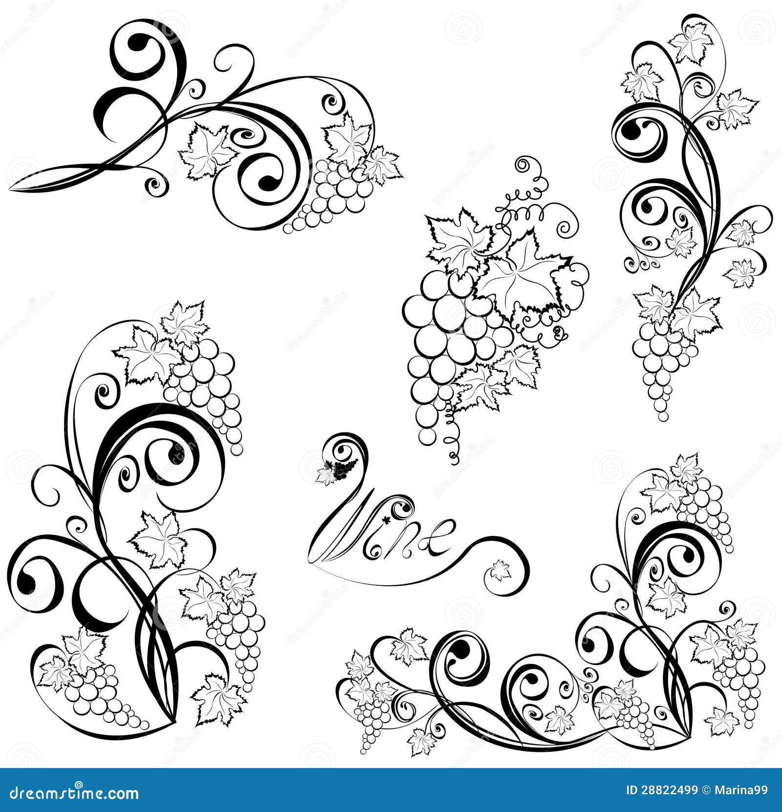 Grapevine Pattern Clipart