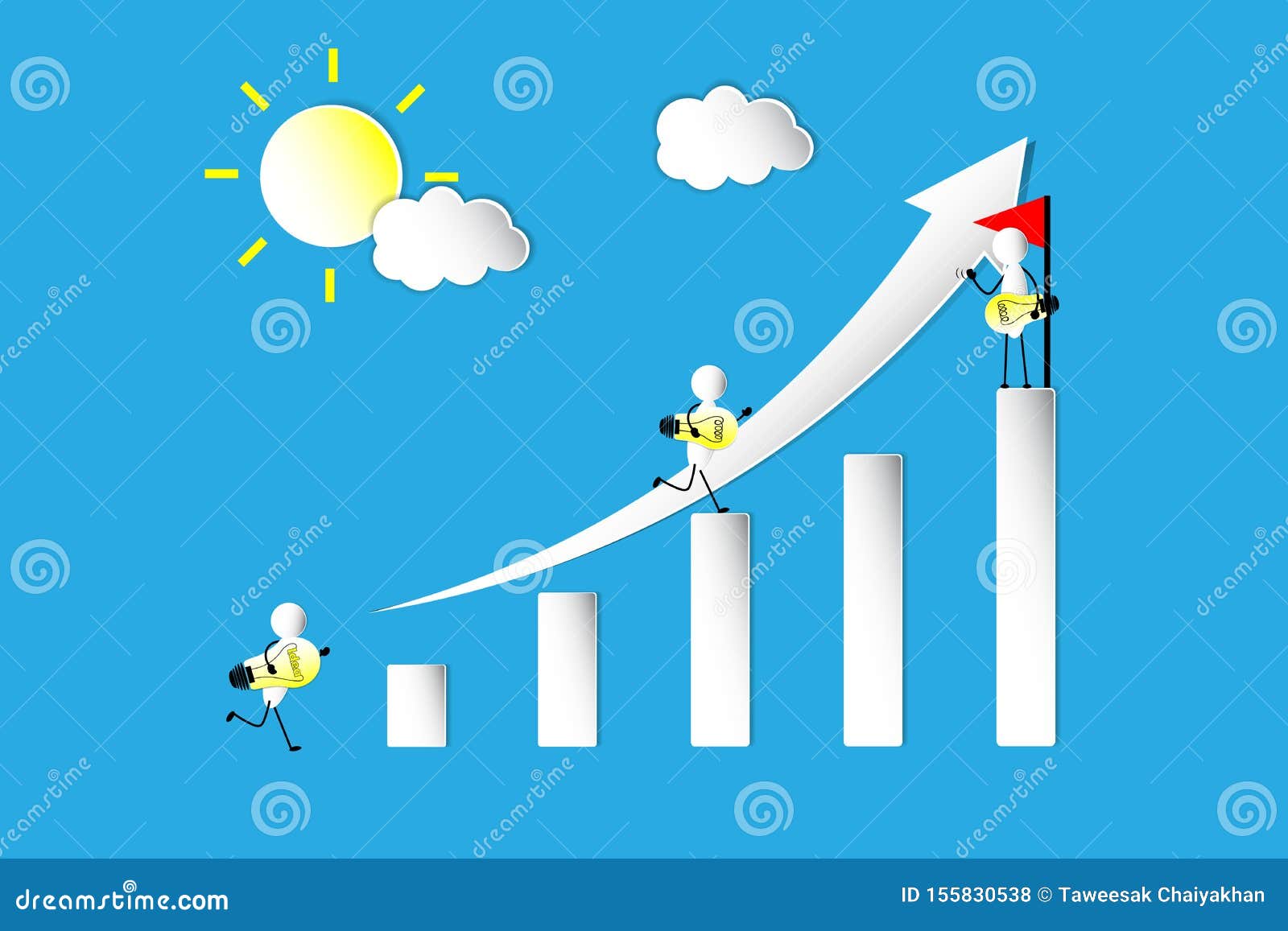 The Graph and Leader Concept, Leader Chief Stock Illustration ...