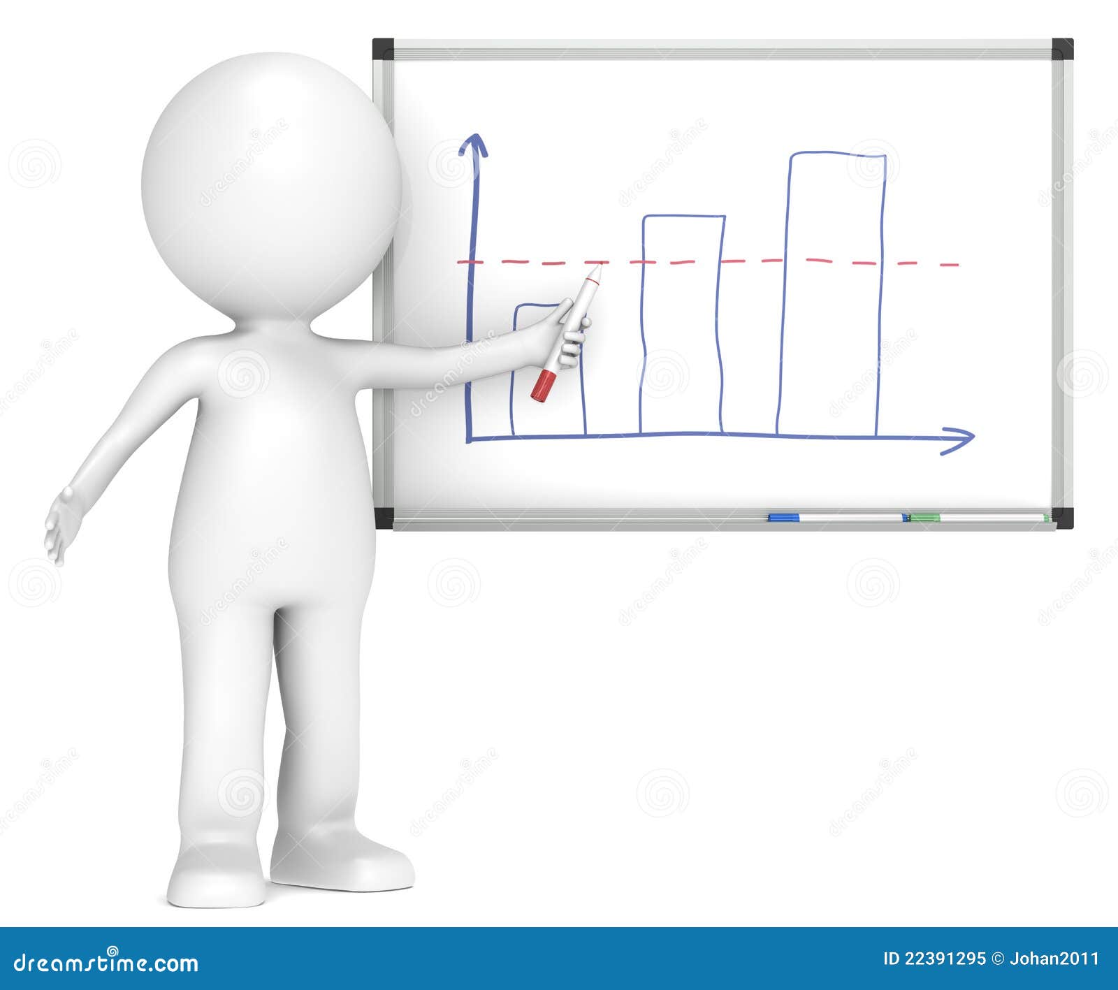 Whiteboard With Bar Graph Vector Illustration | CartoonDealer.com #24460048