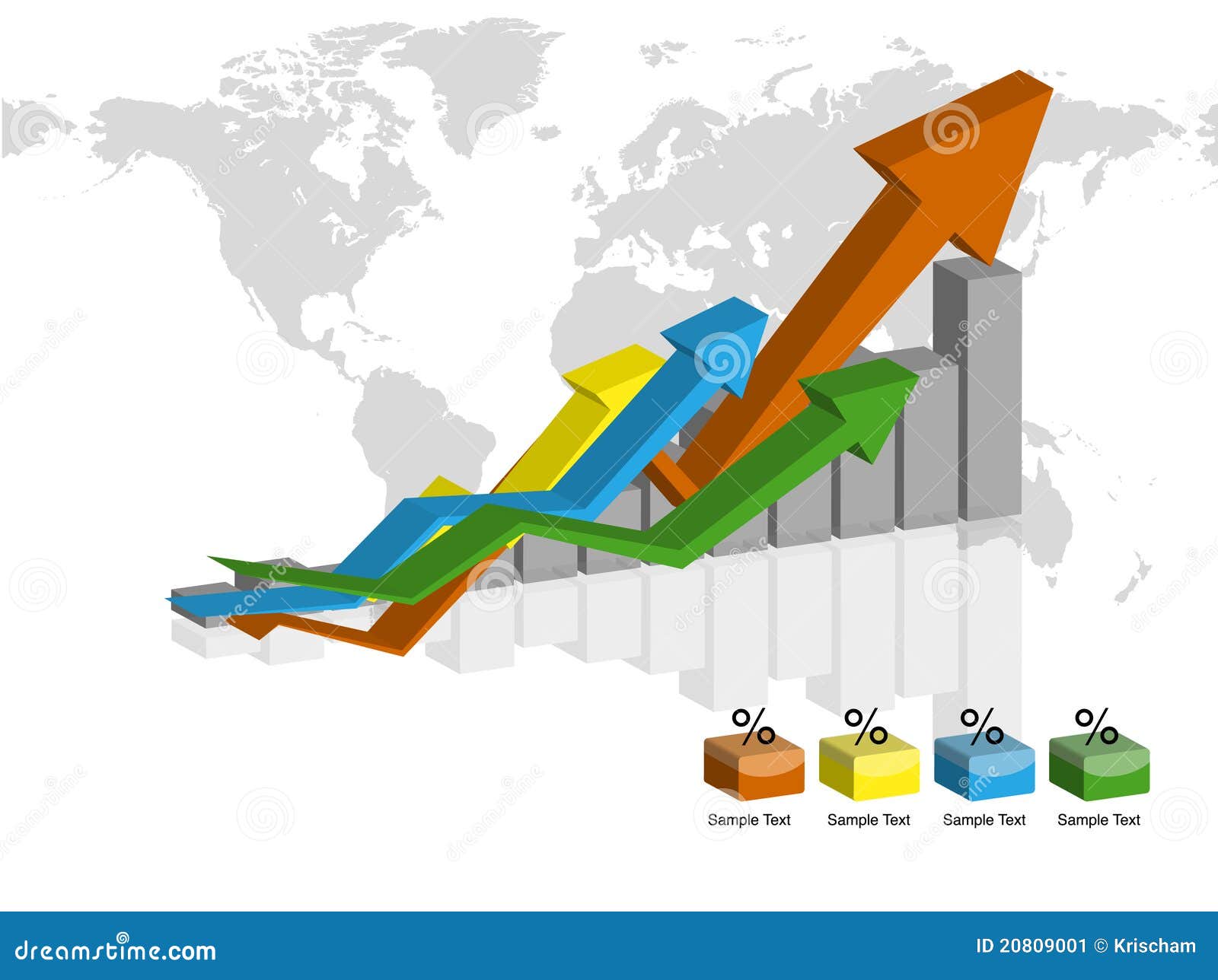 Graph 3d stock illustration. Illustration of diagram - 20809001