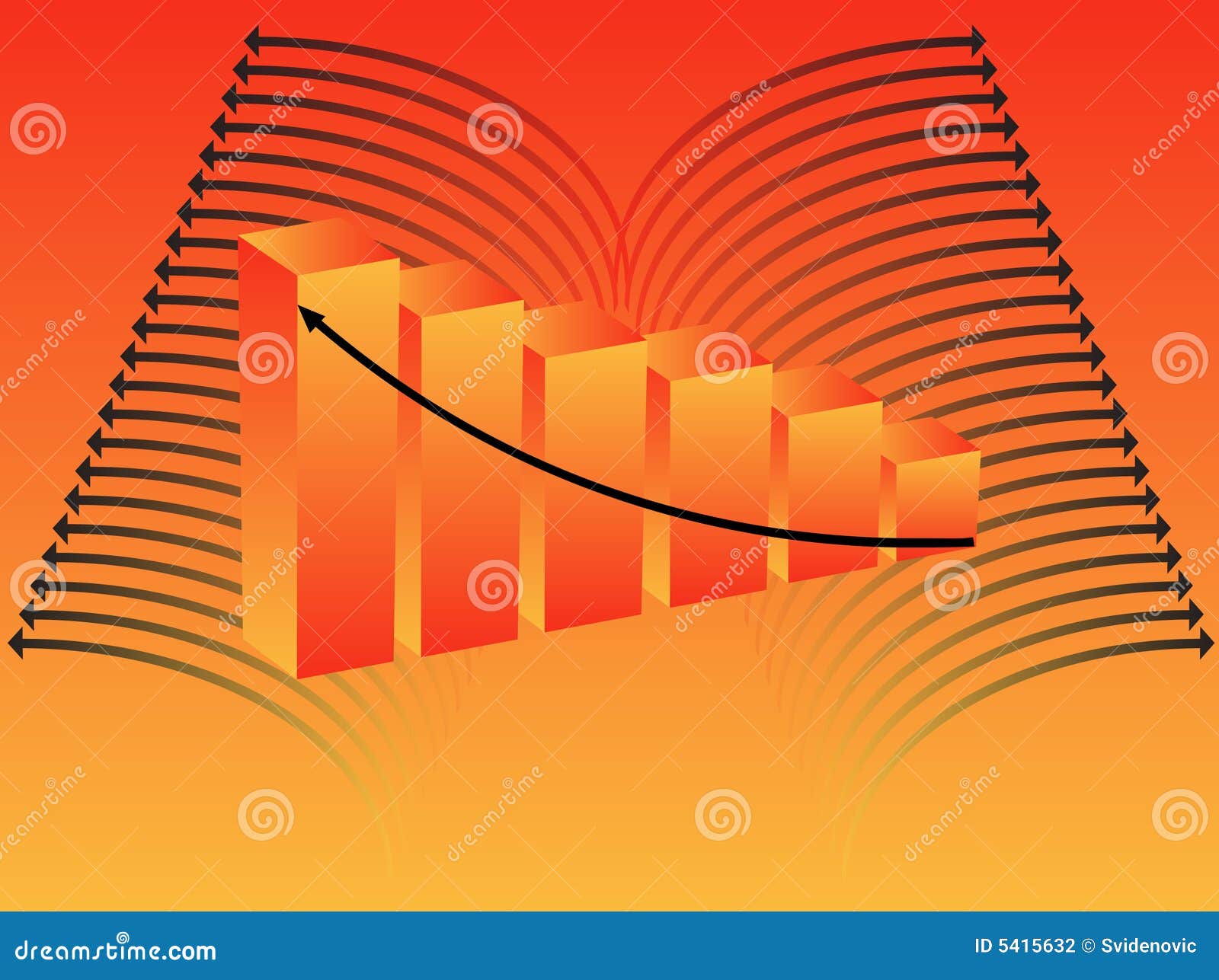 Graph and abstract stock vector. Illustration of conceptual - 5415632