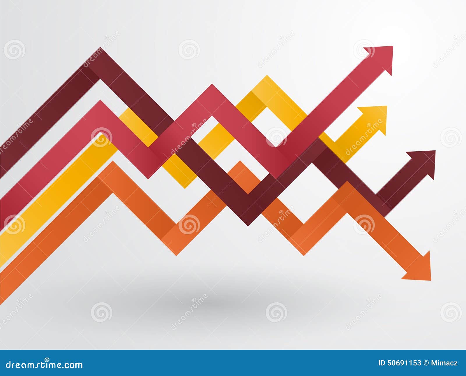 Graph of arranged arrows stock vector. Illustration of elements - 50691153