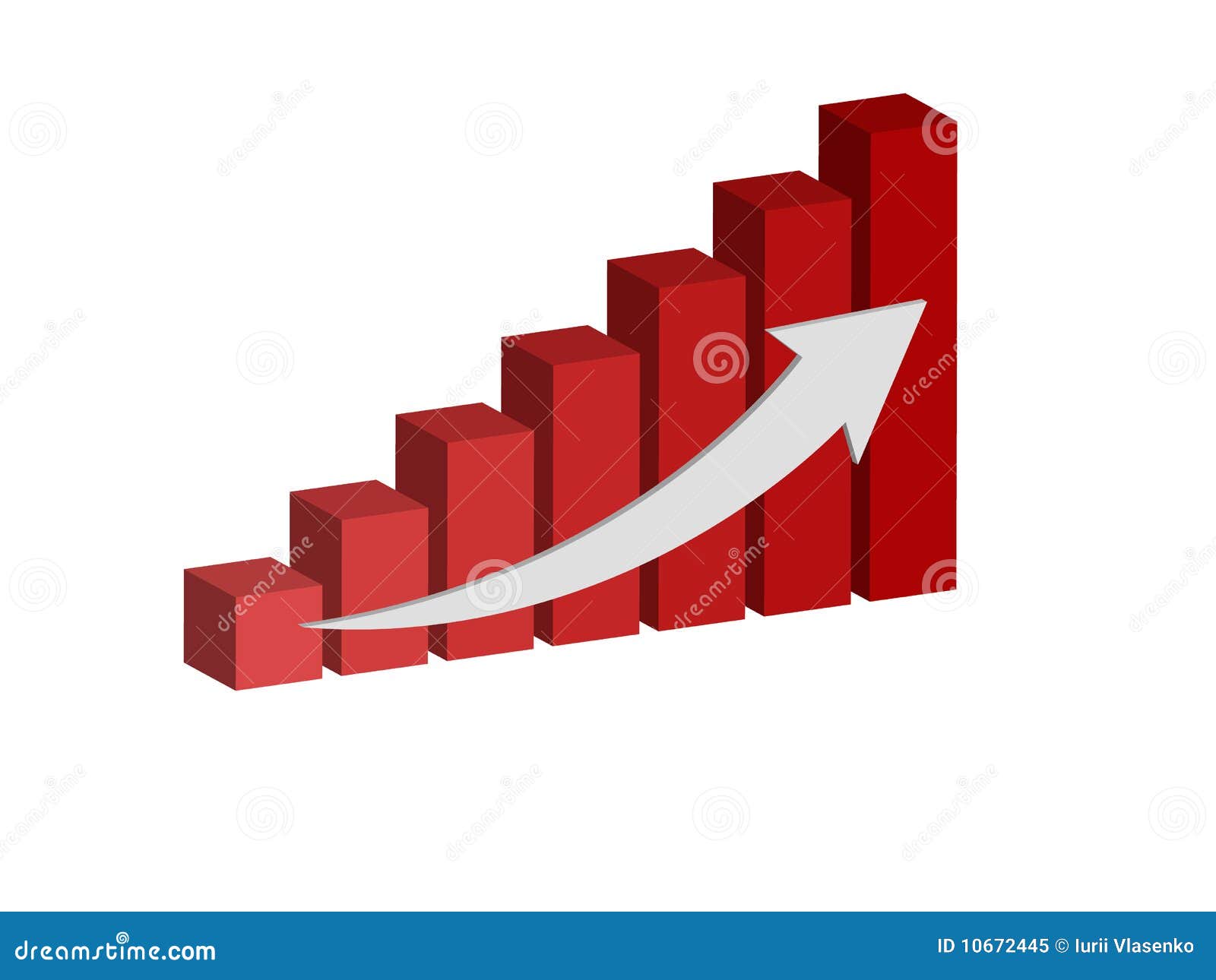 Graph with arrow stock illustration. Illustration of bull - 10672445
