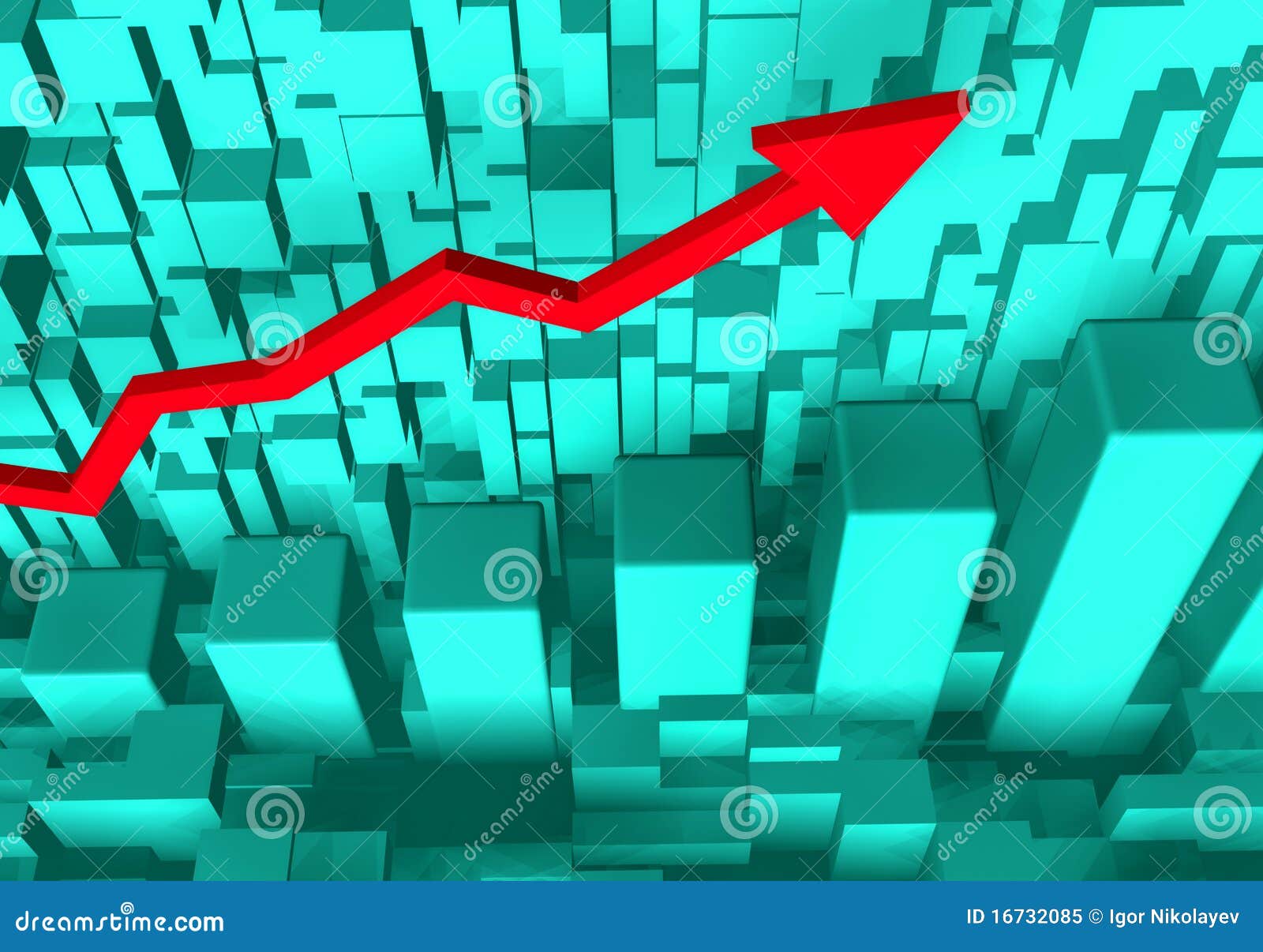 Graph with arrow stock illustration. Illustration of advance - 16732085