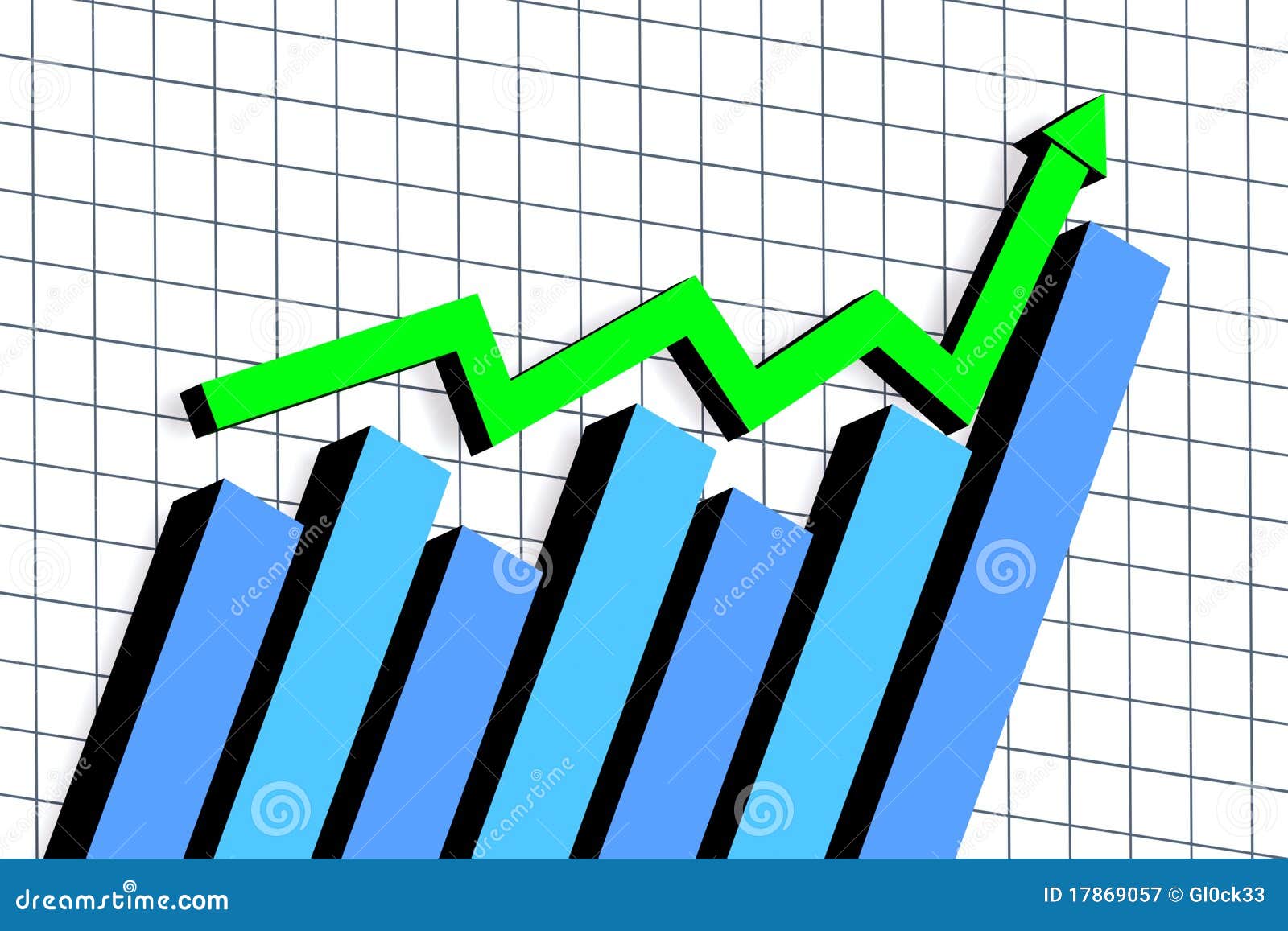 Graph with arrow stock illustration. Illustration of financial - 17869057