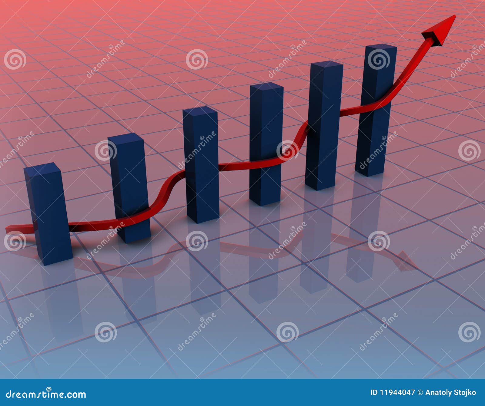 Graph arrow snakes stock illustration. Illustration of success - 11944047