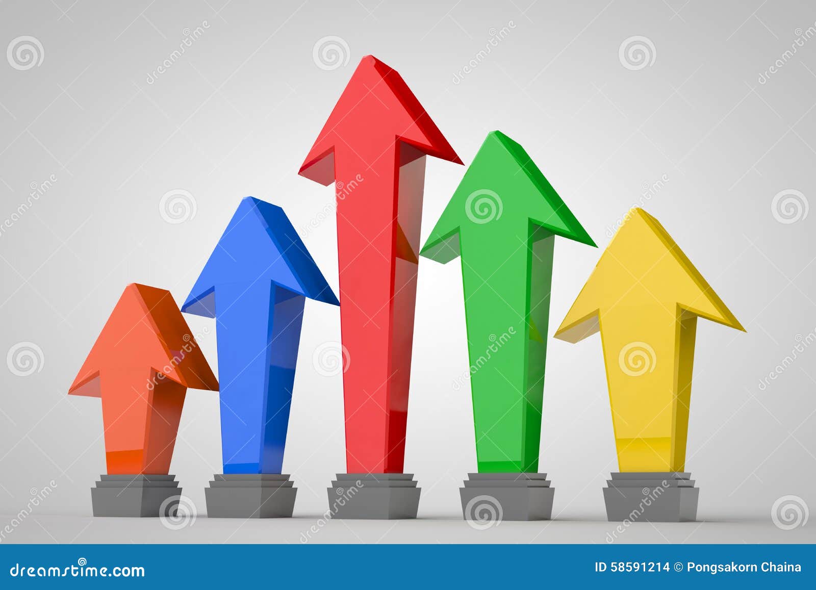 Graph Arrow on White Background Stock Illustration - Illustration of ...