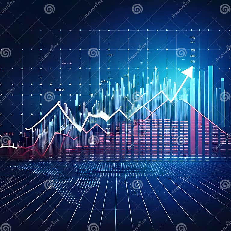 Modern Graph Al New Graph with Globe Stock Illustration - Illustration ...