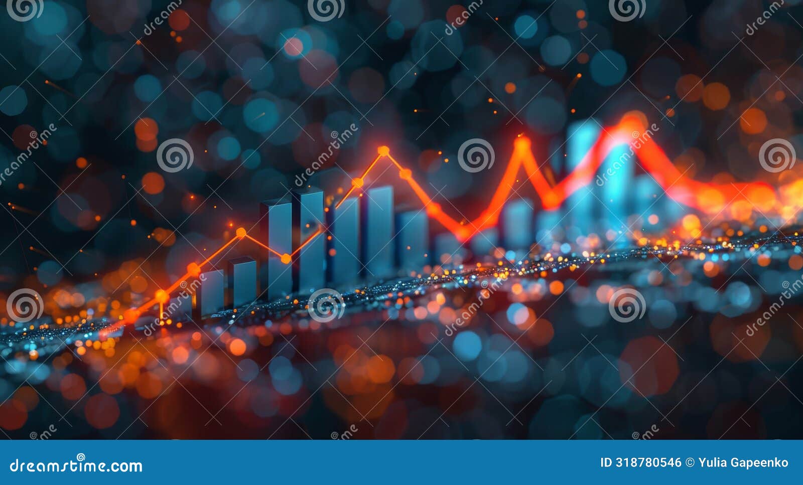 Graph with Arrows Background Stock Photo - Image of graph, strategy ...