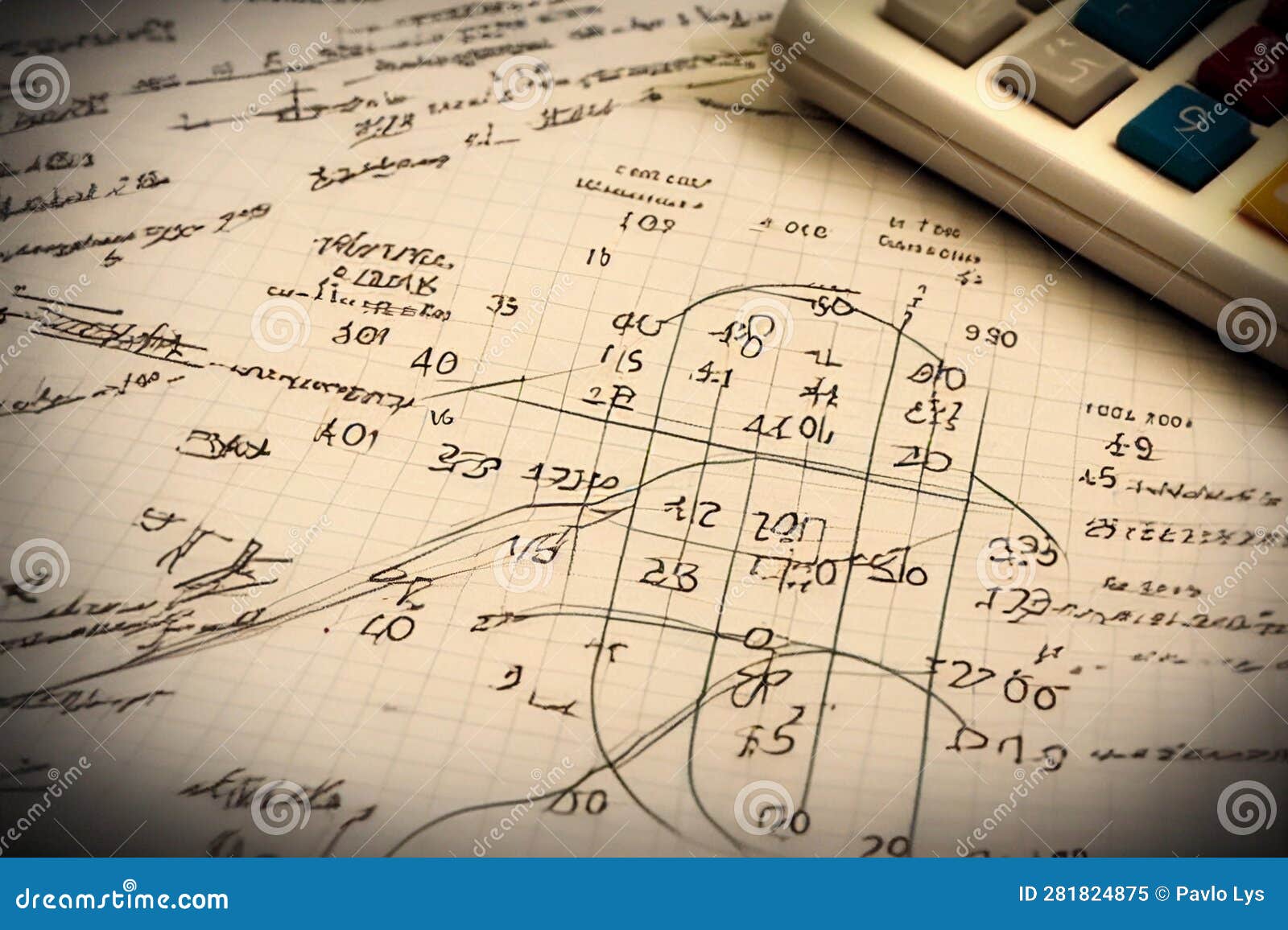 Graph Arrows Formulas Calculations. AI Generated Stock Illustration ...