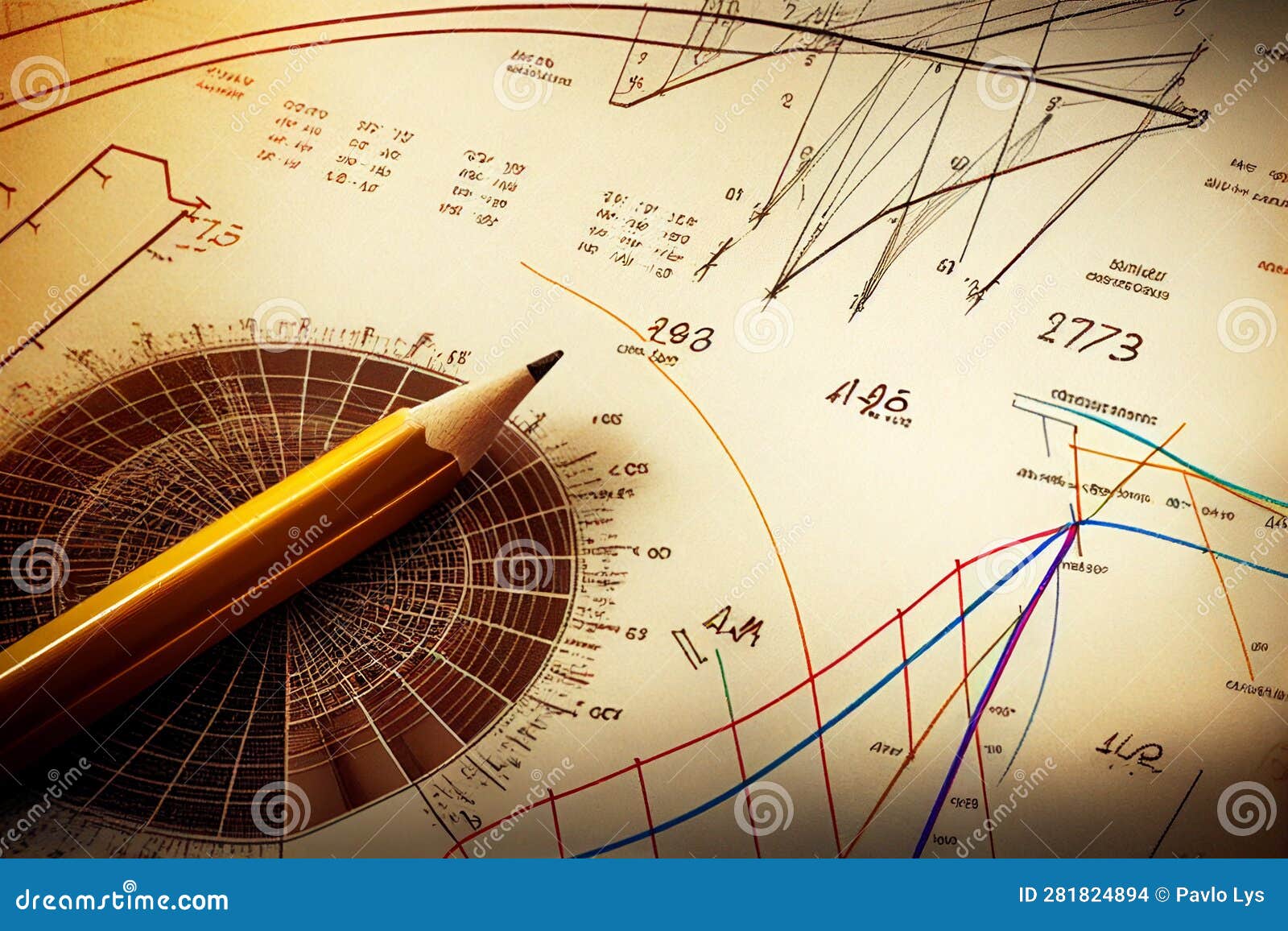 Graph Arrows Formulas Calculations. AI Generated Stock Illustration ...