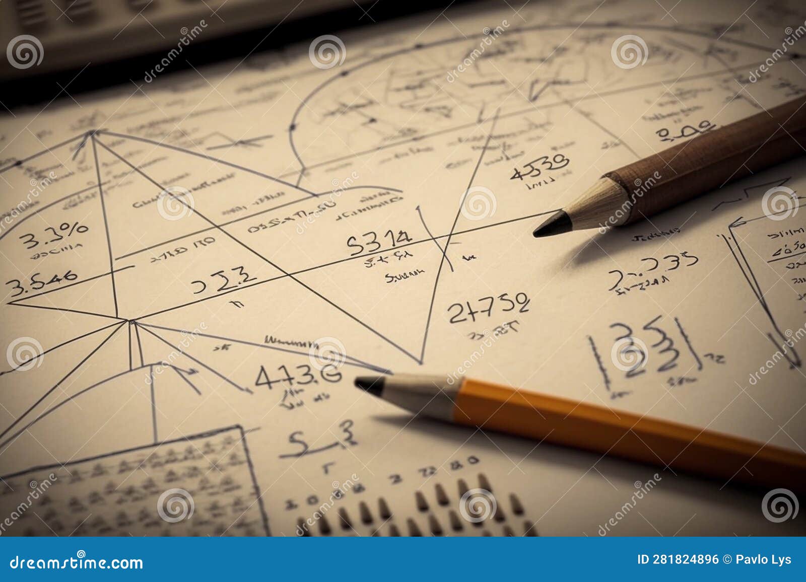Graph Arrows Formulas Calculations. AI Generated Stock Illustration ...