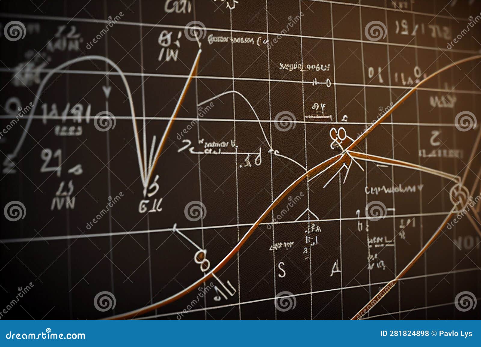 Graph Arrows Formulas Calculations. AI Generated Stock Illustration ...