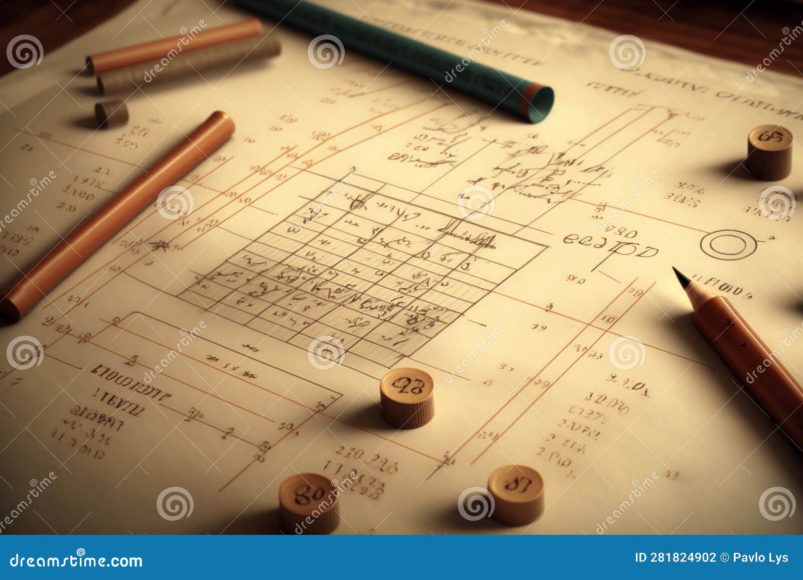 Graph Arrows Formulas Calculations. AI Generated Stock Illustration ...