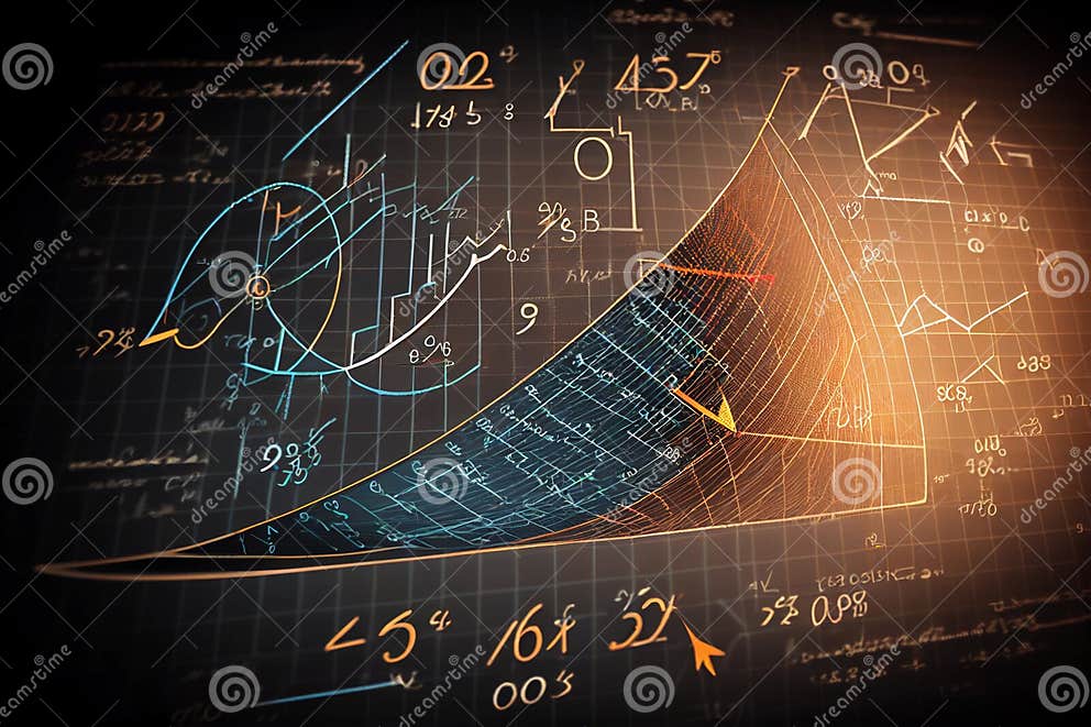 Graph Arrows Formulas Calculations. AI Generated Stock Illustration ...